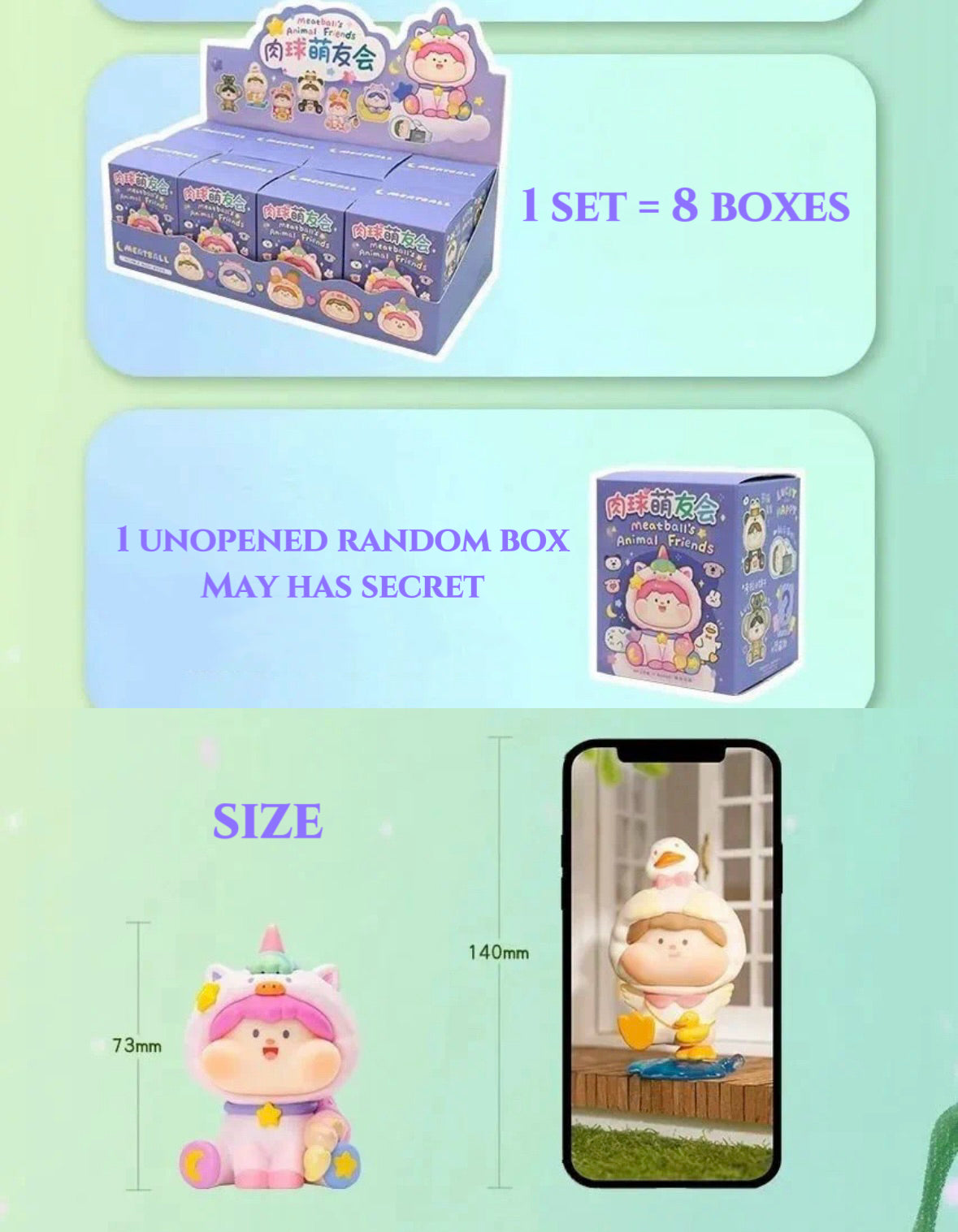 Meatball - Animal Friends Series Mystery Box Blind Box Toy Figure ...