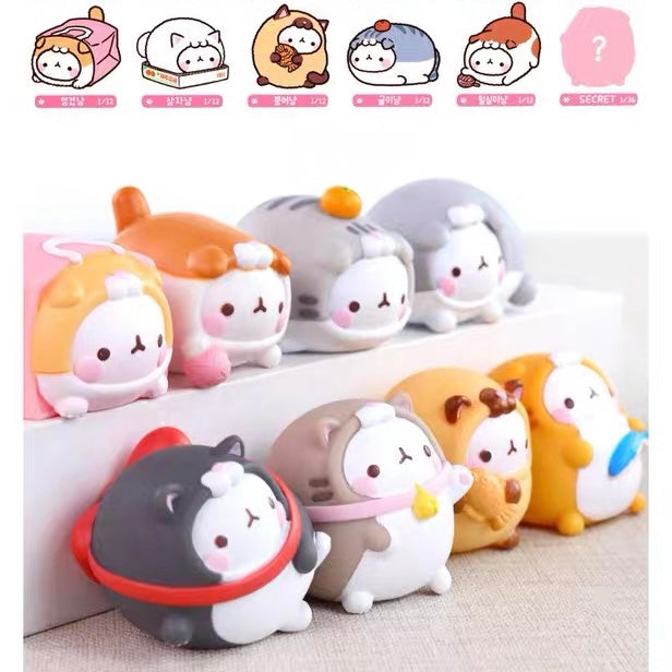 Molang Rabbit 5 - Cat Cosplay Series Mystery Box Blind Box Toy Figure ...