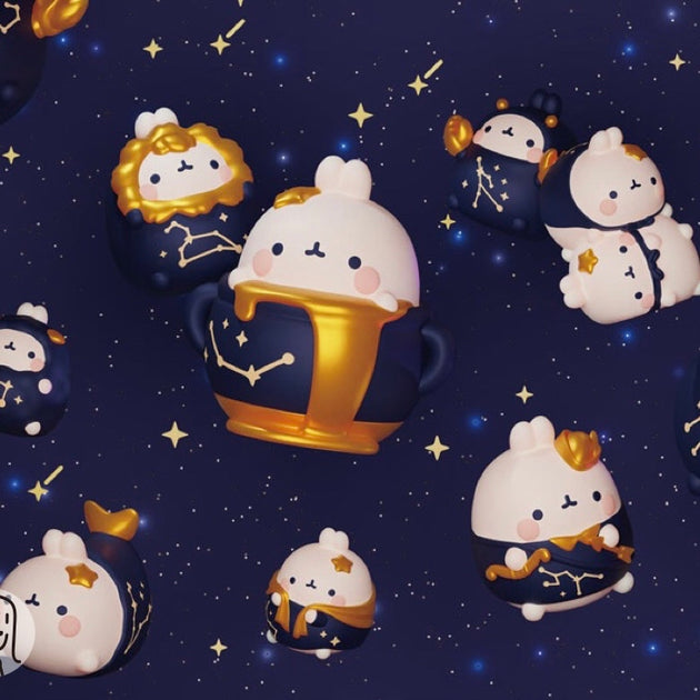 【Promotion】 Molang Rabbit - Star Sign Series Key Ring Key Chain Toy Fi ...