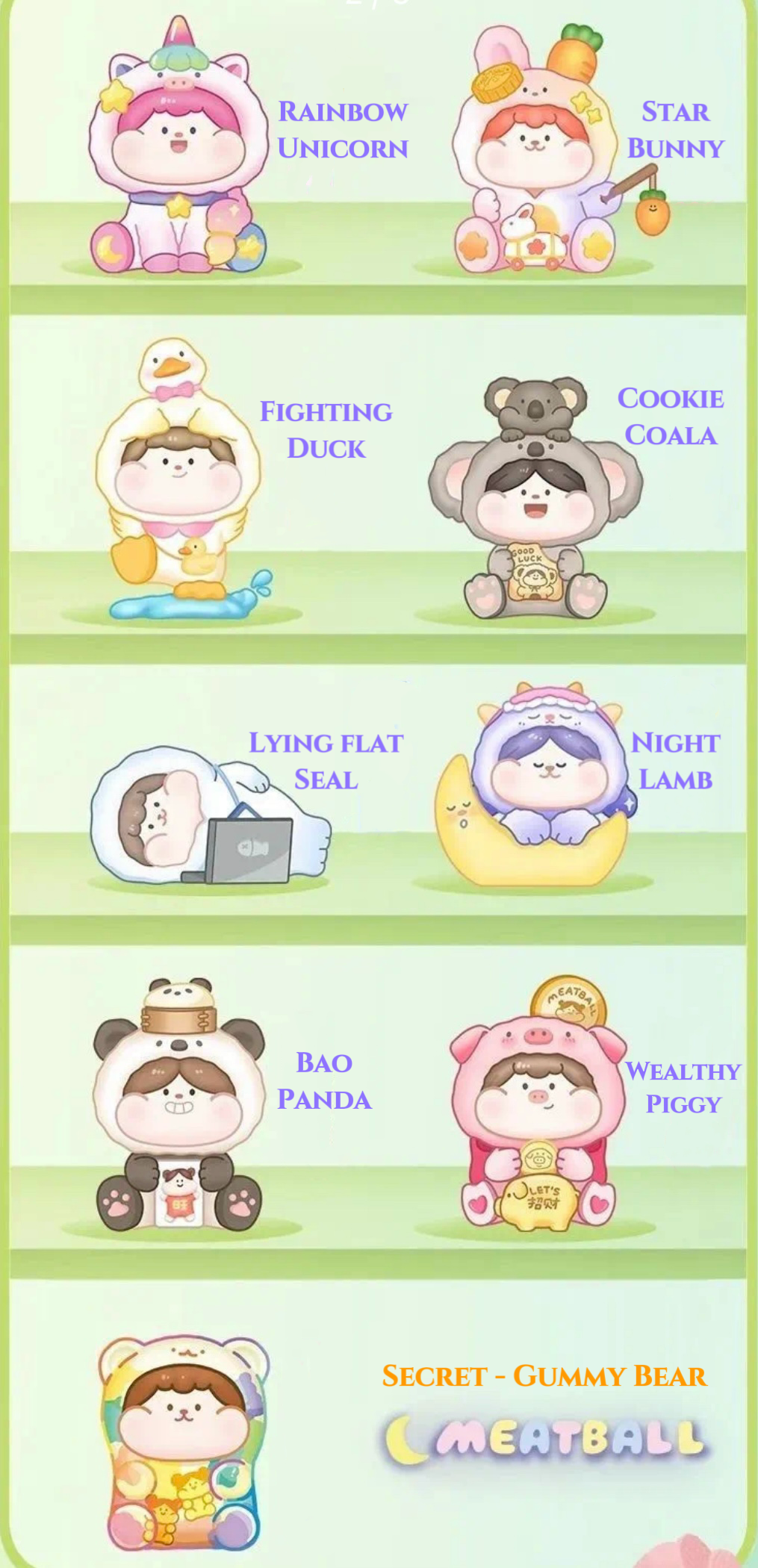 Meatball - Animal Friends Series Mystery Box Blind Box Toy Figure ...