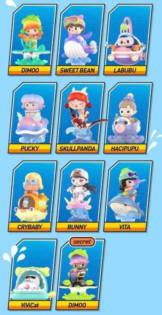 POPMART Water Party Series Mystery Box Blind Box Toy Figure Confirmed ...