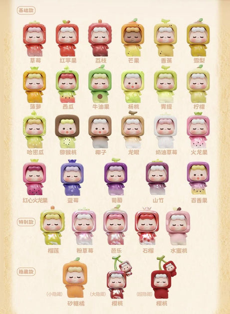 【154】Wuwu Bean - Fruits Fun Series Mystery Box Blind Box Mini Toy Figu ...