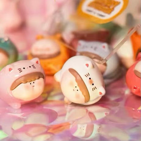 Amlls Cat Kitty Bean - Cute Papacat Series Mystery Box Blind Box Toy F ...
